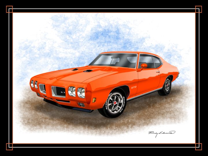 1970 Pontiac GTO Car Art Print - Studio21Graphix - Digital Art & AI ...