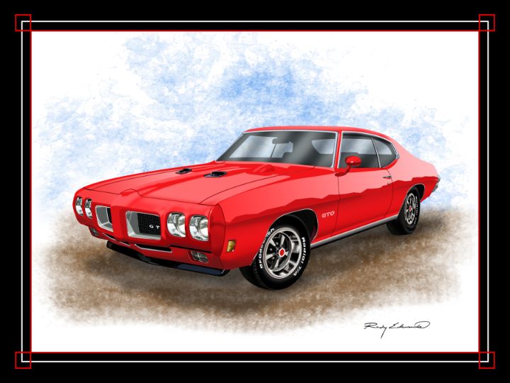 1970 Pontiac GTO Car Art Print - Studio21Graphix - Digital Art ...
