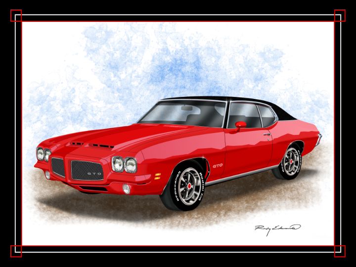 1971 Pontiac GTO Car Art Print - Studio21Graphix - Digital Art & AI ...