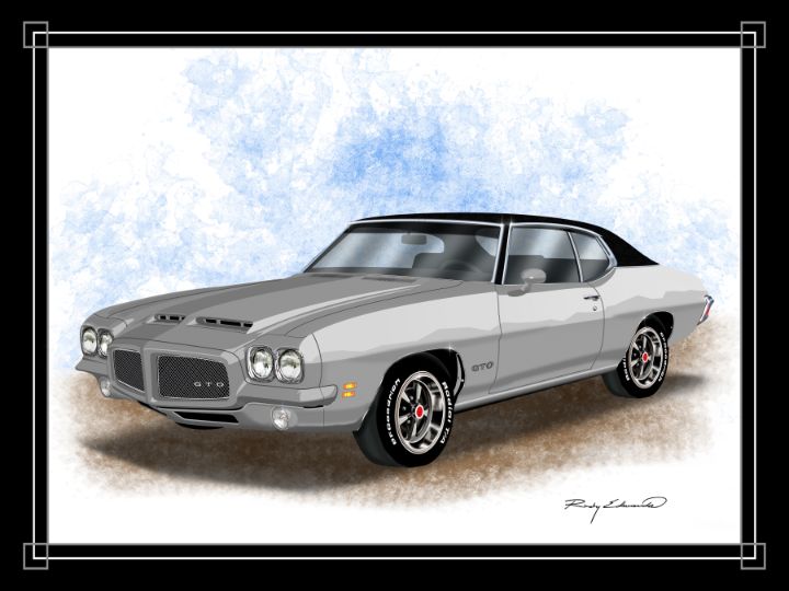 1971 Pontiac GTO Car Art Print - Studio21Graphix - Digital Art & AI ...