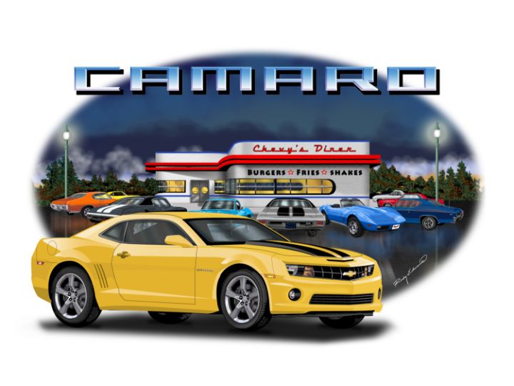 2010-2011 Camaro Diner Art Print - Studio21Graphix - Digital Art & AI ...