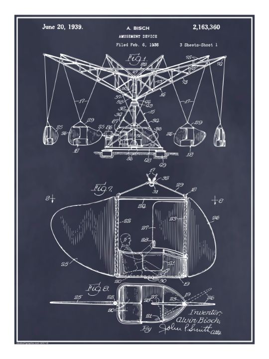 1936 Amusement Ride Flying Eagles - Studio21Graphix - Digital Art & AI ...