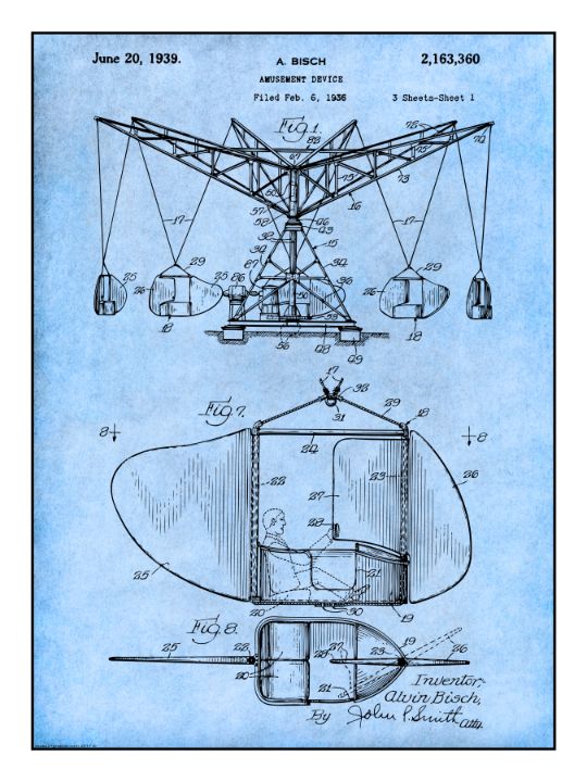 1936 Amusement Ride Flying Eagles - Studio21Graphix - Digital Art & AI ...