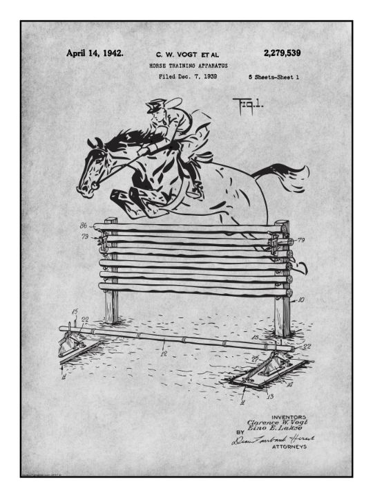 1939 Horse Training Apparatus Patent - Studio21Graphix - Digital Art ...