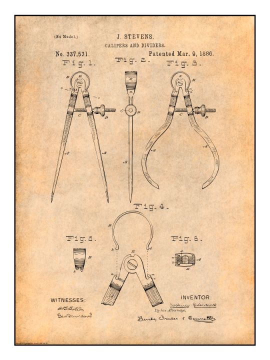 1886 Calipers and Dividers Patent - Studio21Graphix - Digital Art & AI ...