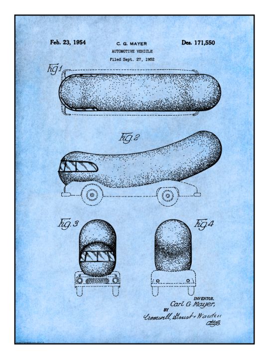 1952 Oscar Mayer Wienermobile Patent - Studio21Graphix - Digital Art ...