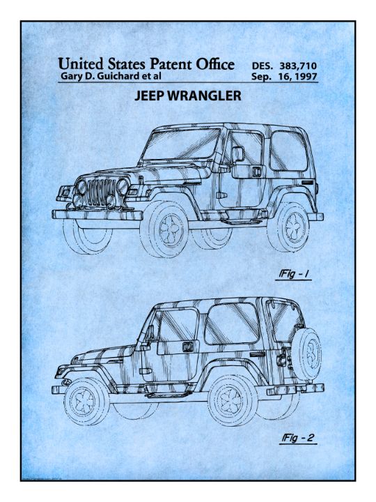 1997 Jeep Wrangler Patent Print - Studio21Graphix - Digital Art & AI ...