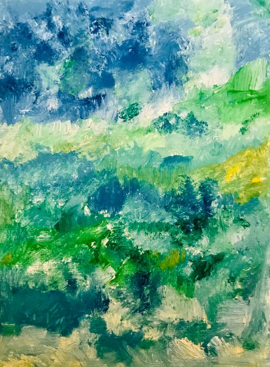 Blue Green - AbstractGallery - Paintings & Prints, Abstract, Landscape ...