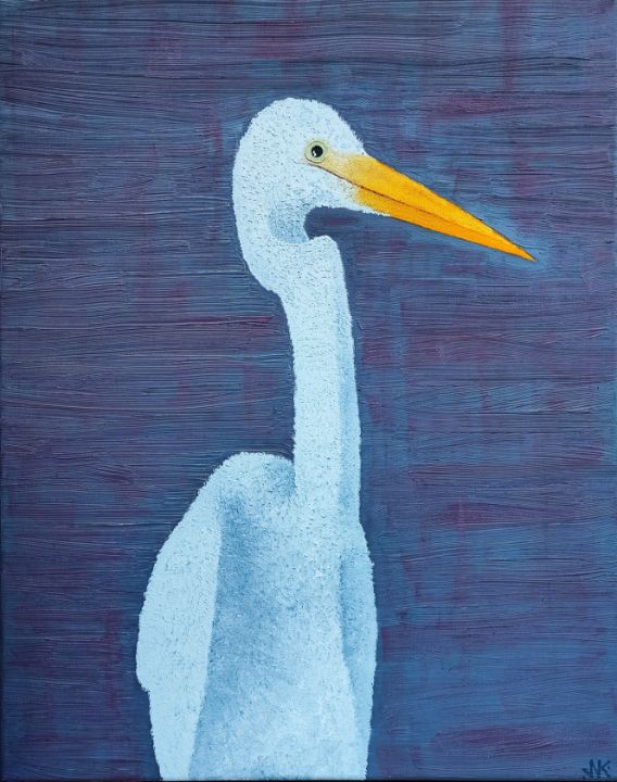 great egret - Nataliia Nikulina - Paintings & Prints, Animals, Birds ...