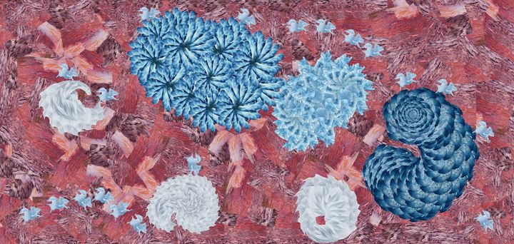 Pink sea hairballs - Wilkin Mejia - Digital Art & AI, Abstract, Color ...