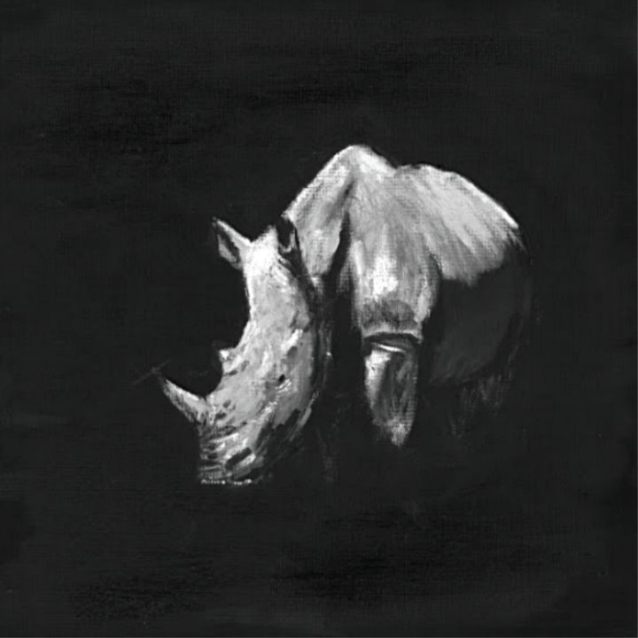 White Rhino - Doug Anderson - Paintings & Prints, Animals, Birds ...