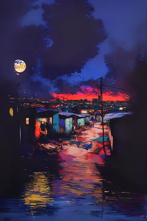 Moon Path - Doug Anderson - Paintings & Prints, Landscapes & Nature ...