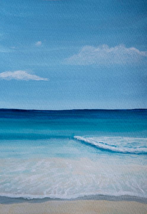 Mediterranean Sea: Original Acrylic - fromSicilyWithLove - Drawings ...