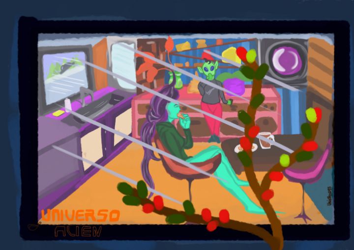 Alien Universe: Breakfast Alien - Universo33 - Digital Art & AI ...