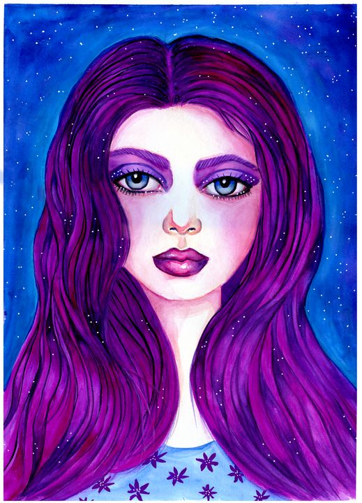 Starlit Skyy - Roxie Colors - Paintings & Prints, Fantasy & Mythology ...
