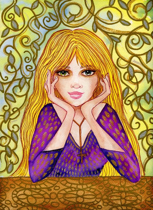She's Content - Roxie Colors - Paintings & Prints, People & Figures ...