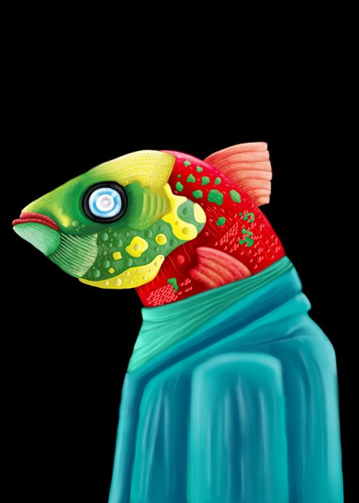 Red fish - Arian.va - Digital Art, Fantasy & Mythology, Other Fantasy ...