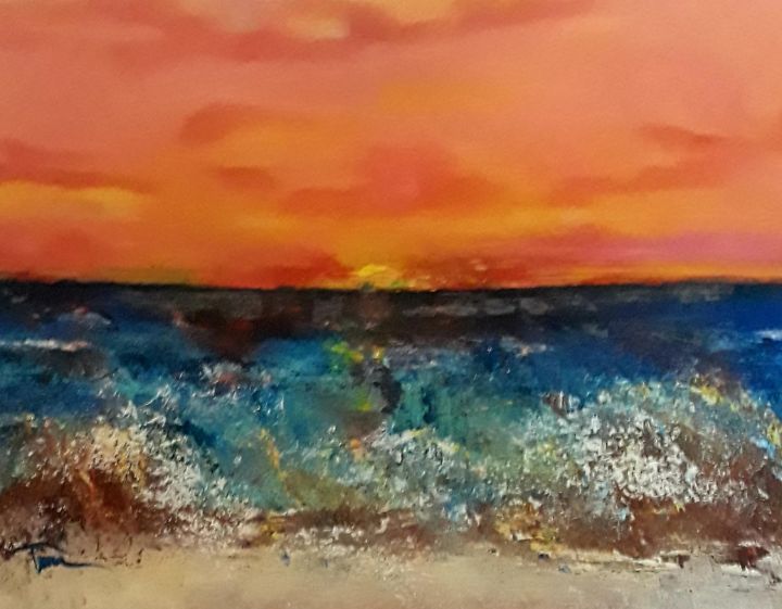 Sunset Waves - Terri Fowler Original Art & Photography - Paintings ...