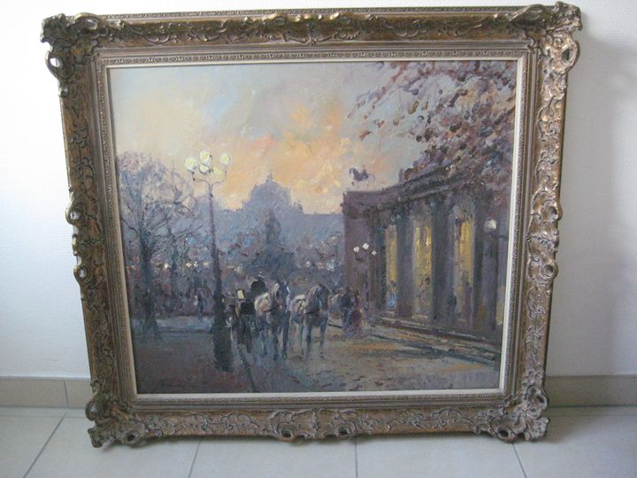 Opera at nightfall in Paris - Painting is a window to another person's ...