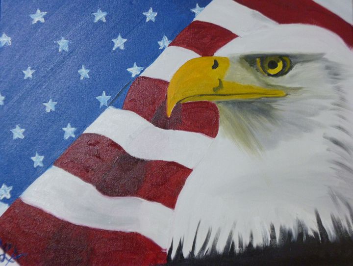 American Bald Eagle - Roses Artwork - Paintings & Prints, Politics ...