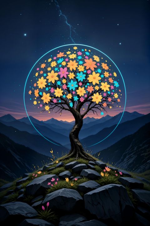 Mystic Tree - Stardust ️Art - Digital Art & AI, Flowers, Plants ...