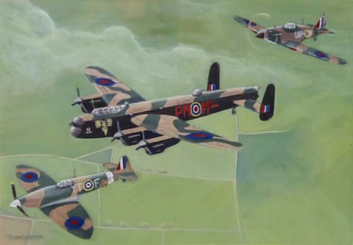 'Battle of Britain Memorial Flight' - Art by Timothy Lancaster ...