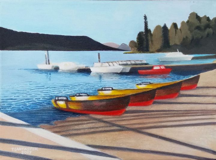 'Bowness Boats' - Art by Timothy Lancaster - Paintings & Prints ...