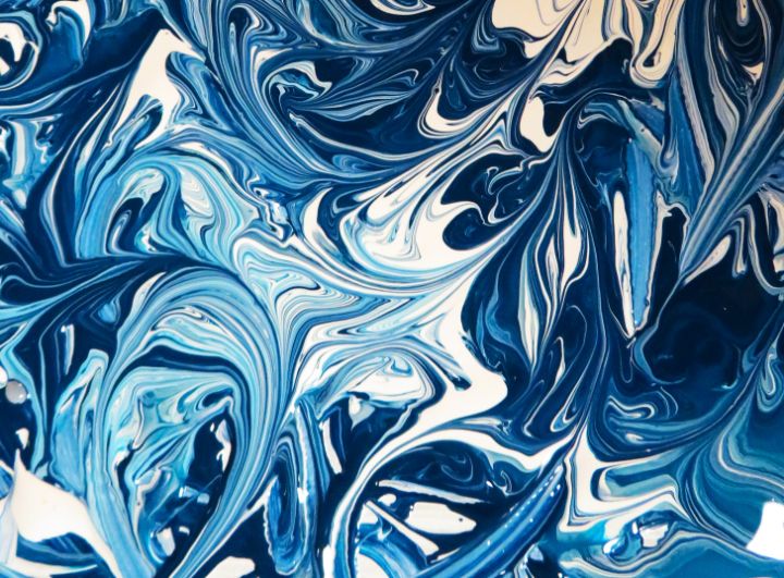 Blue Swirl - Andrew Armas Collection - Paintings & Prints, Abstract ...