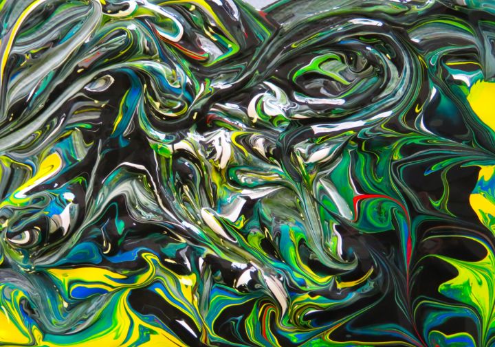 Green Swirl - Andrew Armas Collection - Paintings & Prints, Abstract ...