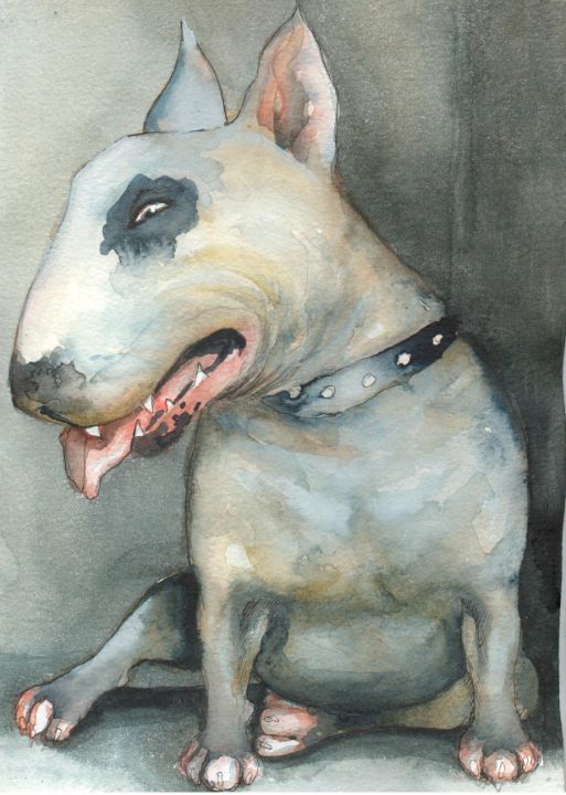 Bullseye tattooed bully - Dominic Murphy Art - Paintings & Prints ...