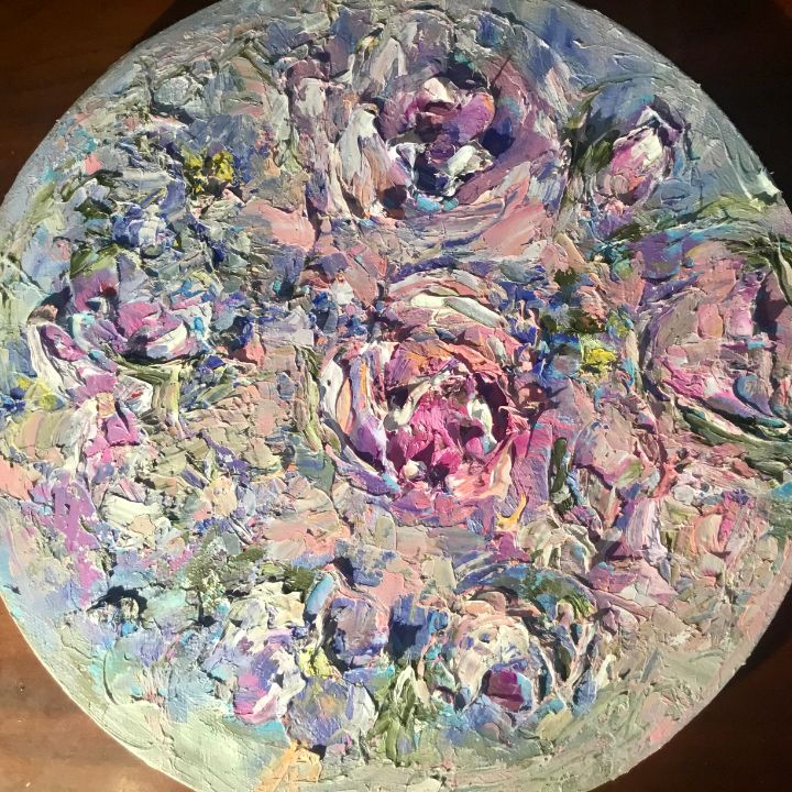 Roses original oil textured painting - Raissaboutique - Paintings ...