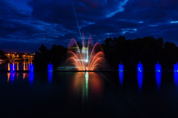 Night magic show of fountains on the - The most - Photography, Places ...