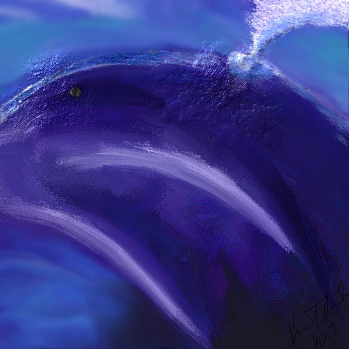 Blue Whale - Digital art by Kel - Digital Art & AI, Animals, Birds ...