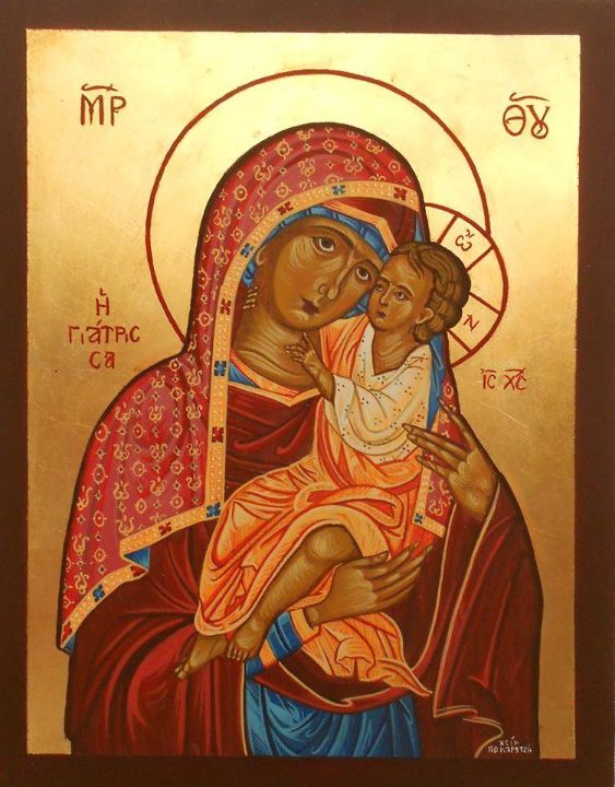 Icon of Holy Mary the Healer - Athanasia Karatza - Paintings & Prints ...