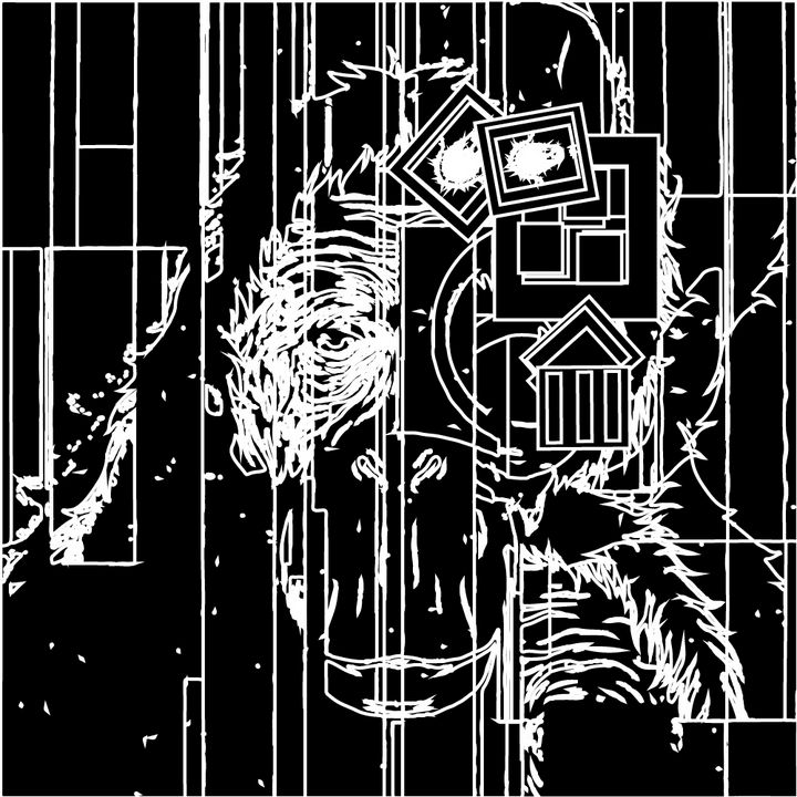 The old Monk - Artoholic - Paintings & Prints, Abstract, Geometric - ArtPal