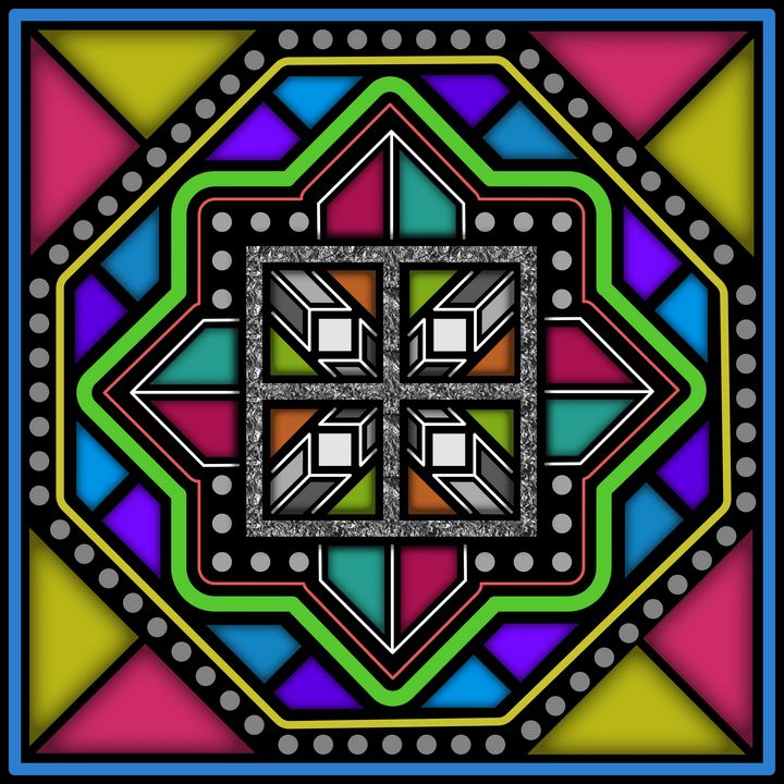 Abstract Opaque 2021 - Mindful Canvas AI - Digital Art & AI, Abstract, Geometric - ArtPal