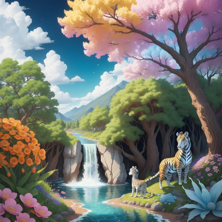 Celestial Meadows 1 - Mindful Canvas AI - Digital Art & AI, Fantasy & Mythology, Dreamscapes ...