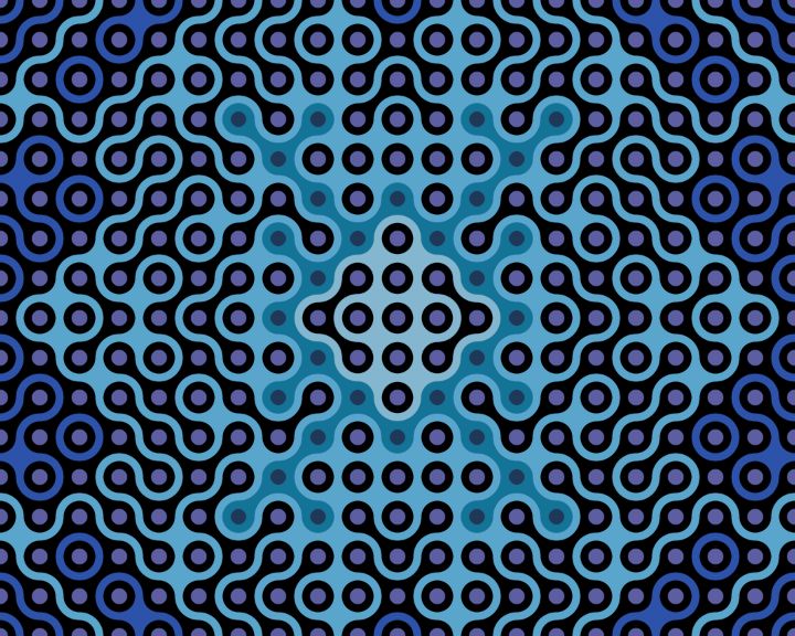 Blue Quagmire 2 - Mindful Canvas AI - Drawings & Illustration, Abstract ...