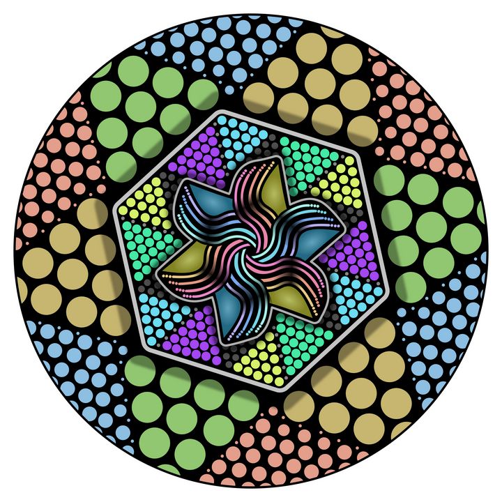 Abstract Dots 7 - Mindful Canvas AI - Digital Art, Abstract, Geometric - ArtPal