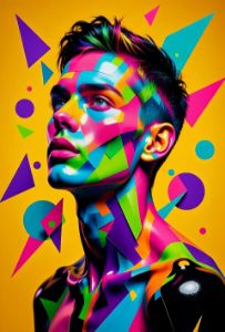 Portrait with Bold Color Blocking - alexzel - Drawings & Illustration ...