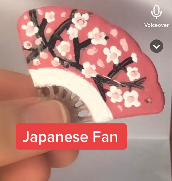 Pink Japanese Fan - Dora's Shop - Sculptures & Carvings, Abstract ...