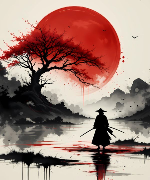 Shadow of the Samurai, Japanese Art - Vivid Twist Shop - Drawings ...