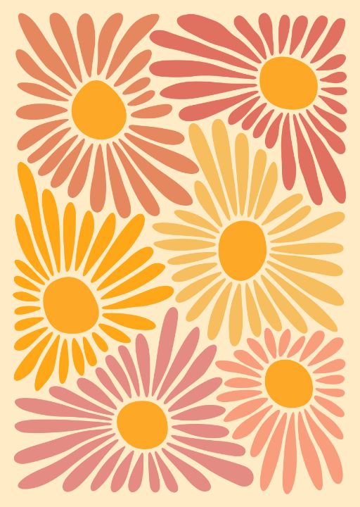 Vintage Flower Poster Daisies - Cool Posters For All - Drawings ...