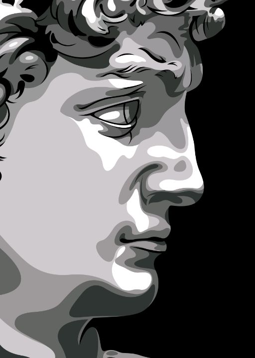 David Statue Greek Art Minimalism - Cool Posters For All - Drawings ...