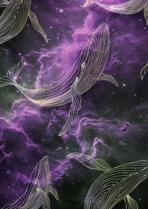 Space Animal Cool Whale Poster - Cool Posters For All - Digital Art ...