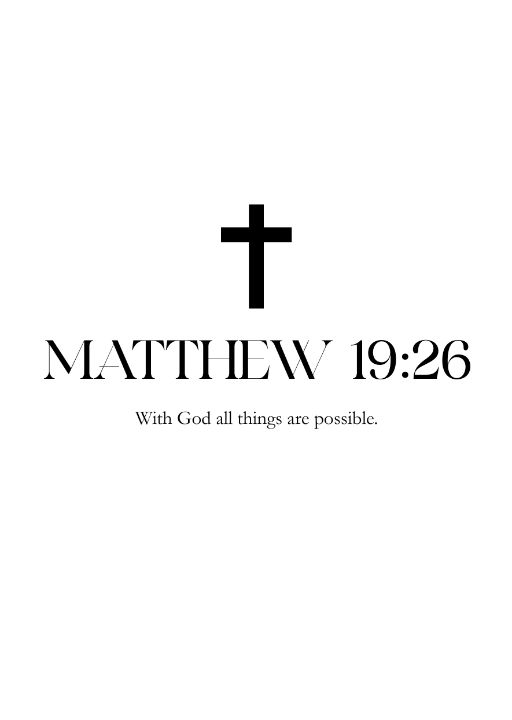 Religious Poster Matthew 19:26 - Cool Posters For All - Digital Art ...
