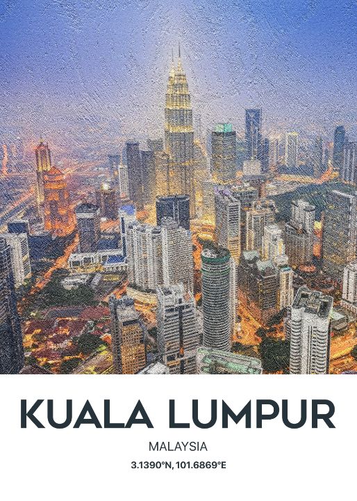 Kuala Lumpur Poster | City Art - Cool Posters For All - Drawings ...