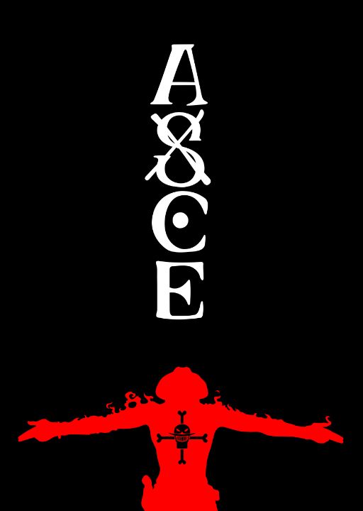 Minimalist Anime Art Ace One Piece - Cool Anime Posters - Paintings ...