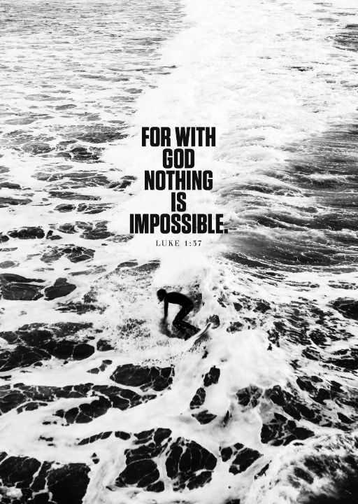 Luke 1:37 Bible Verse Impossible - Cool Anime Posters - Digital Art ...