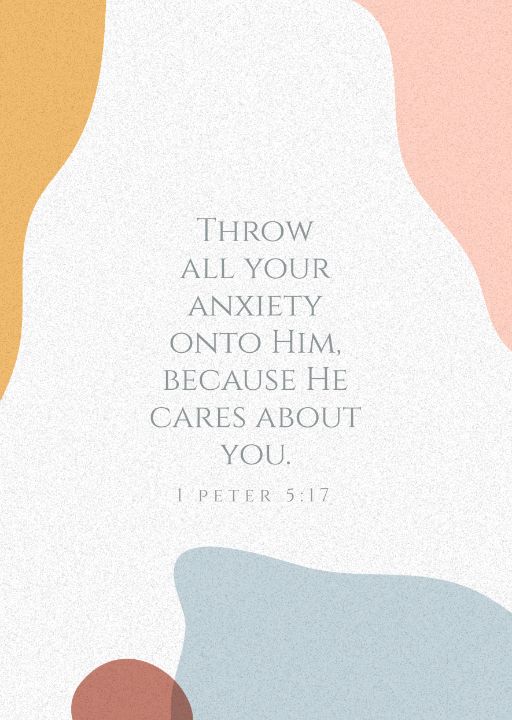 1 Peter 5:17 Bible Verse God Cares - Cool Anime Posters - Digital Art ...